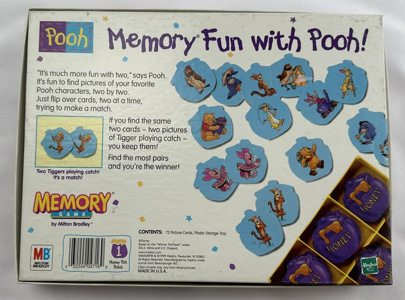 Winnie the Pooh Memory Game - 1999 - Milton Bradley - Great Condition ...