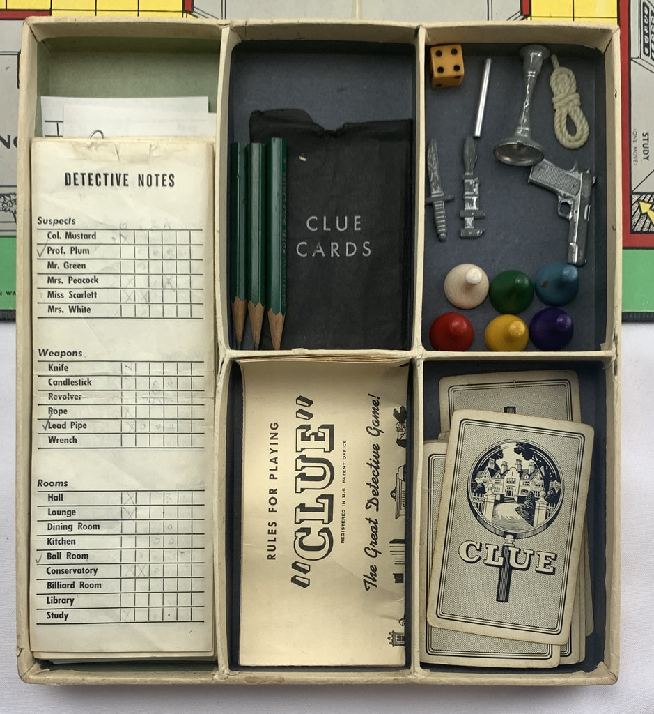 Clue Game - 1949 - Parker Brothers - Good Condition | Mandi's Attic Toys