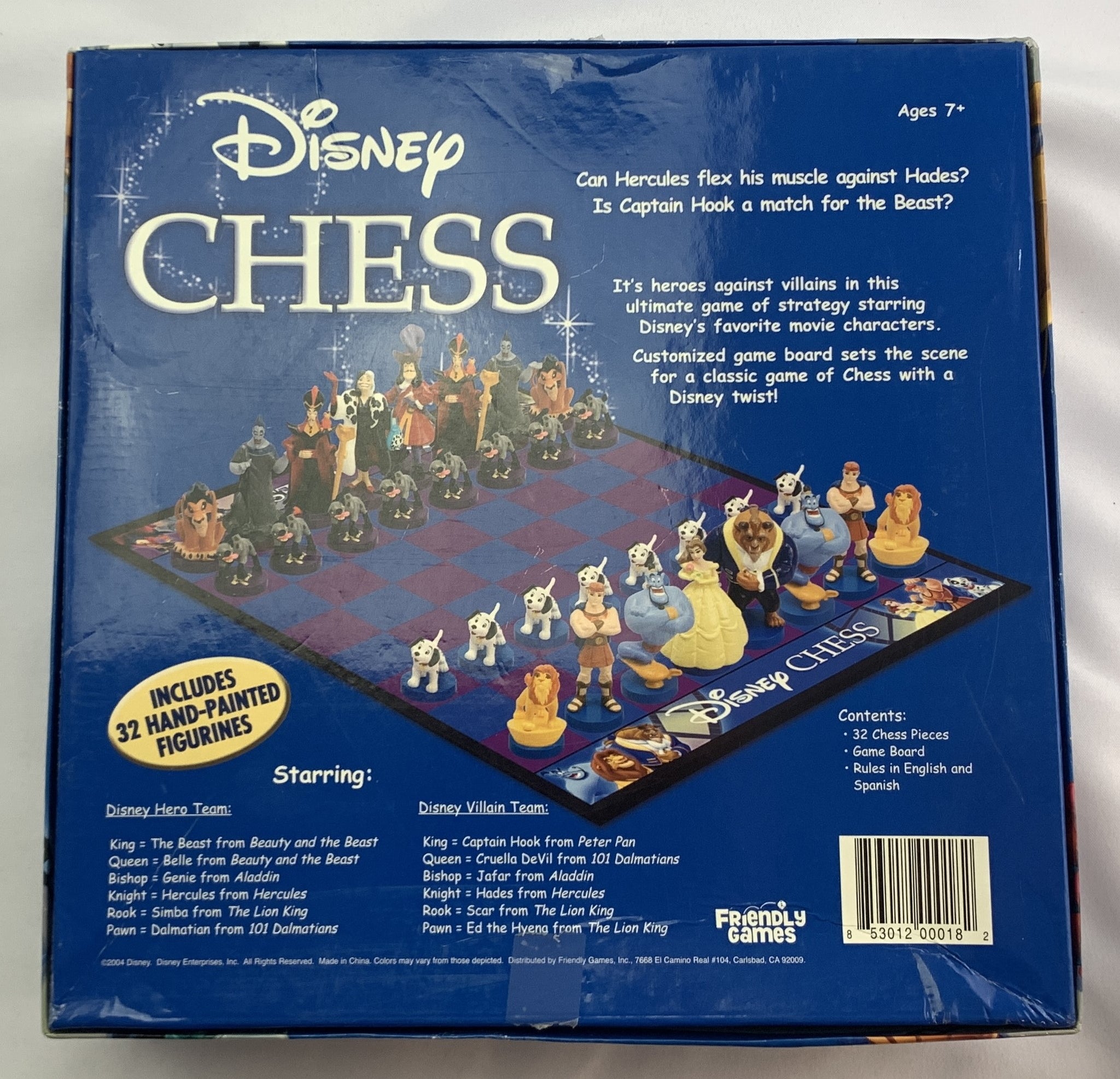 Disney Chess Set Heroes and Villains - 2004 - Hasbro - Great Condition ...