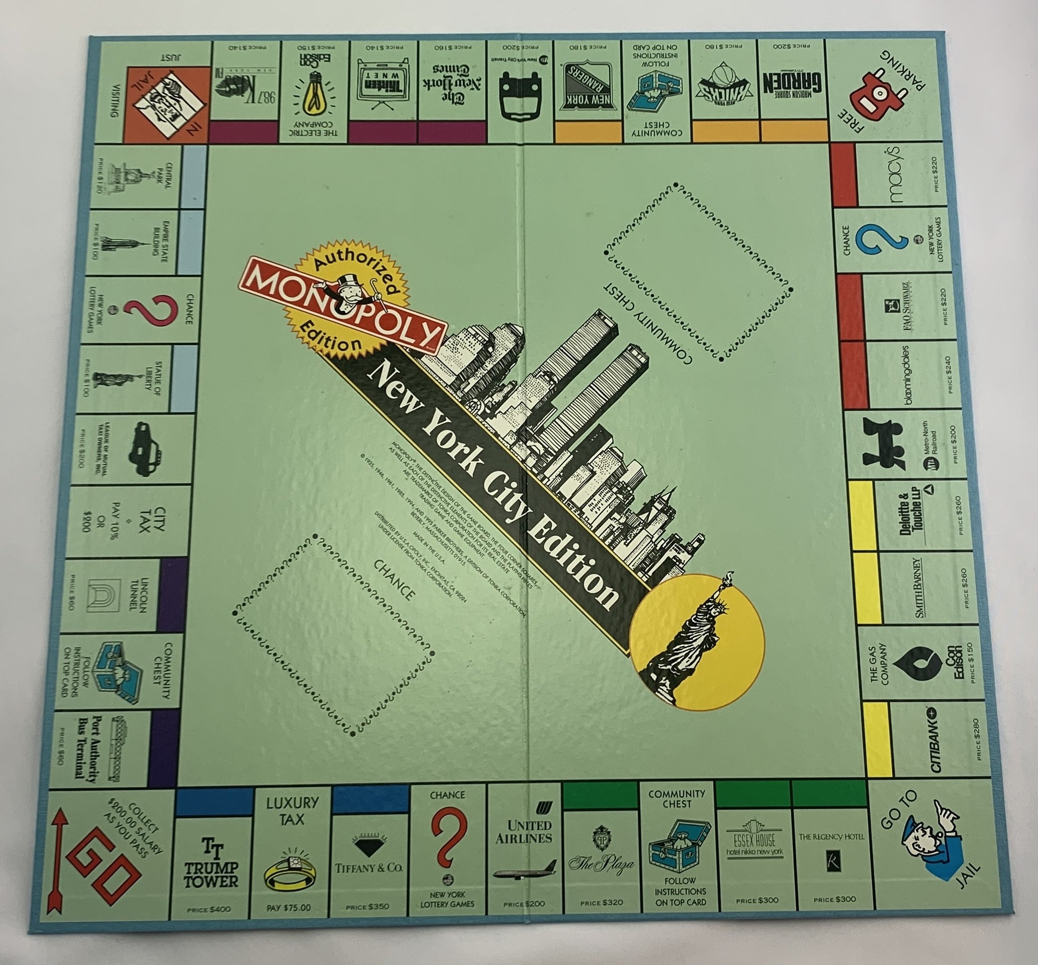 New York City Monopoly Board Game - 1996 - USAopoly - Very Good Condit ...