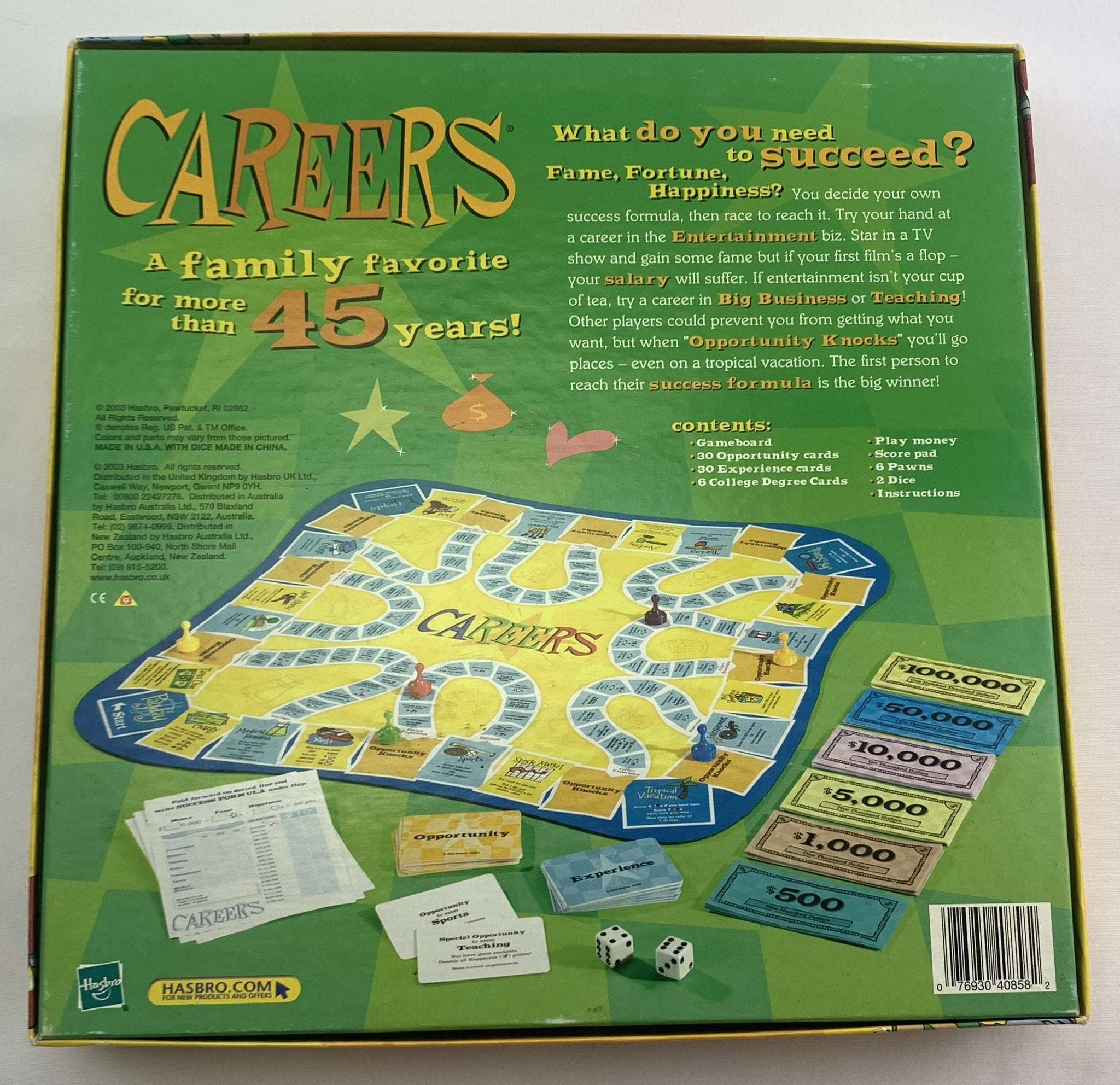 Careers Board Game - 2003 - Hasbro - Great Condition | Mandi's Attic Toys