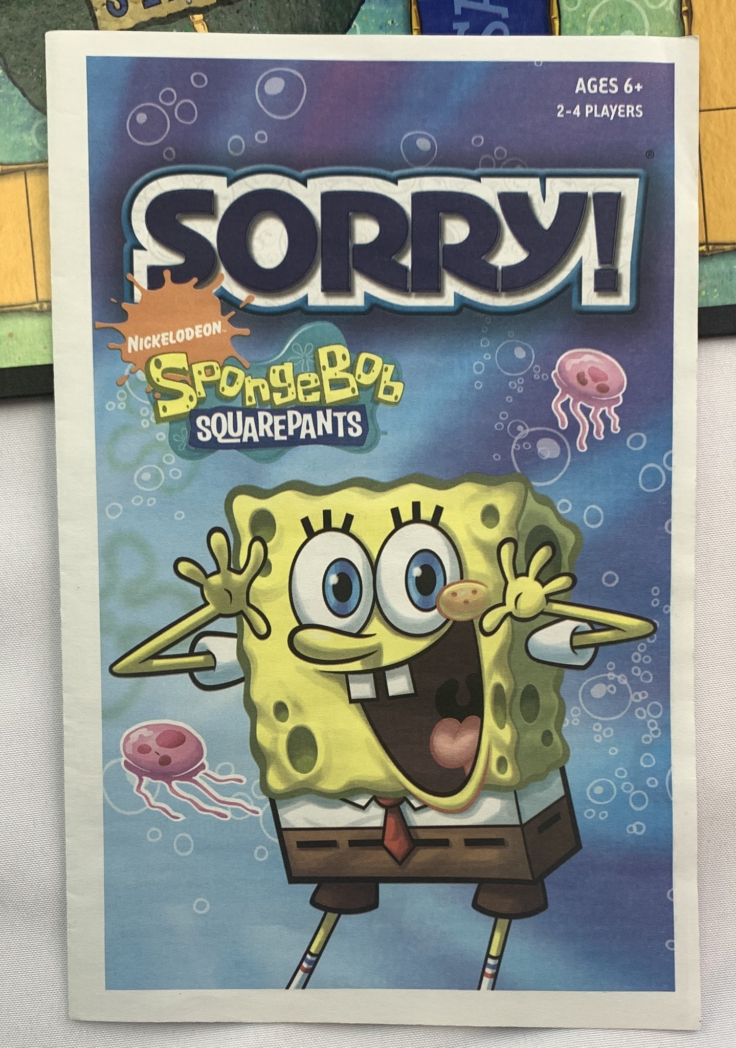 Sorry! Spongebob Edition Game - 2008 - Parker Brothers - Great Conditi ...