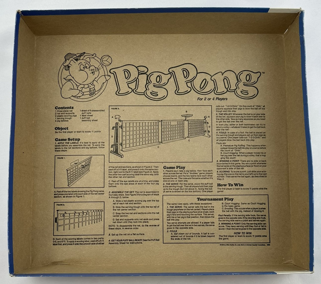 Pig Pong Game - 1986 - Milton Bradley - Great Condition | Mandi's Attic ...