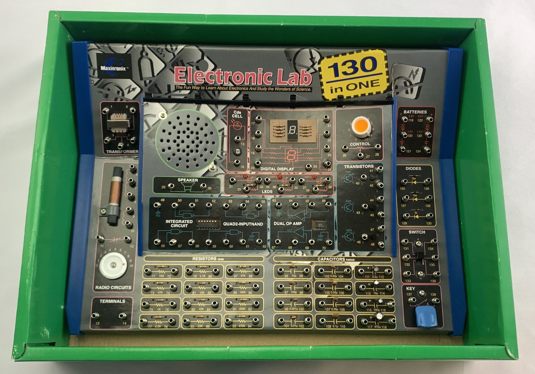 130 in One Electronic Project Kit - Maxitronix - Science Fair - Good C ...