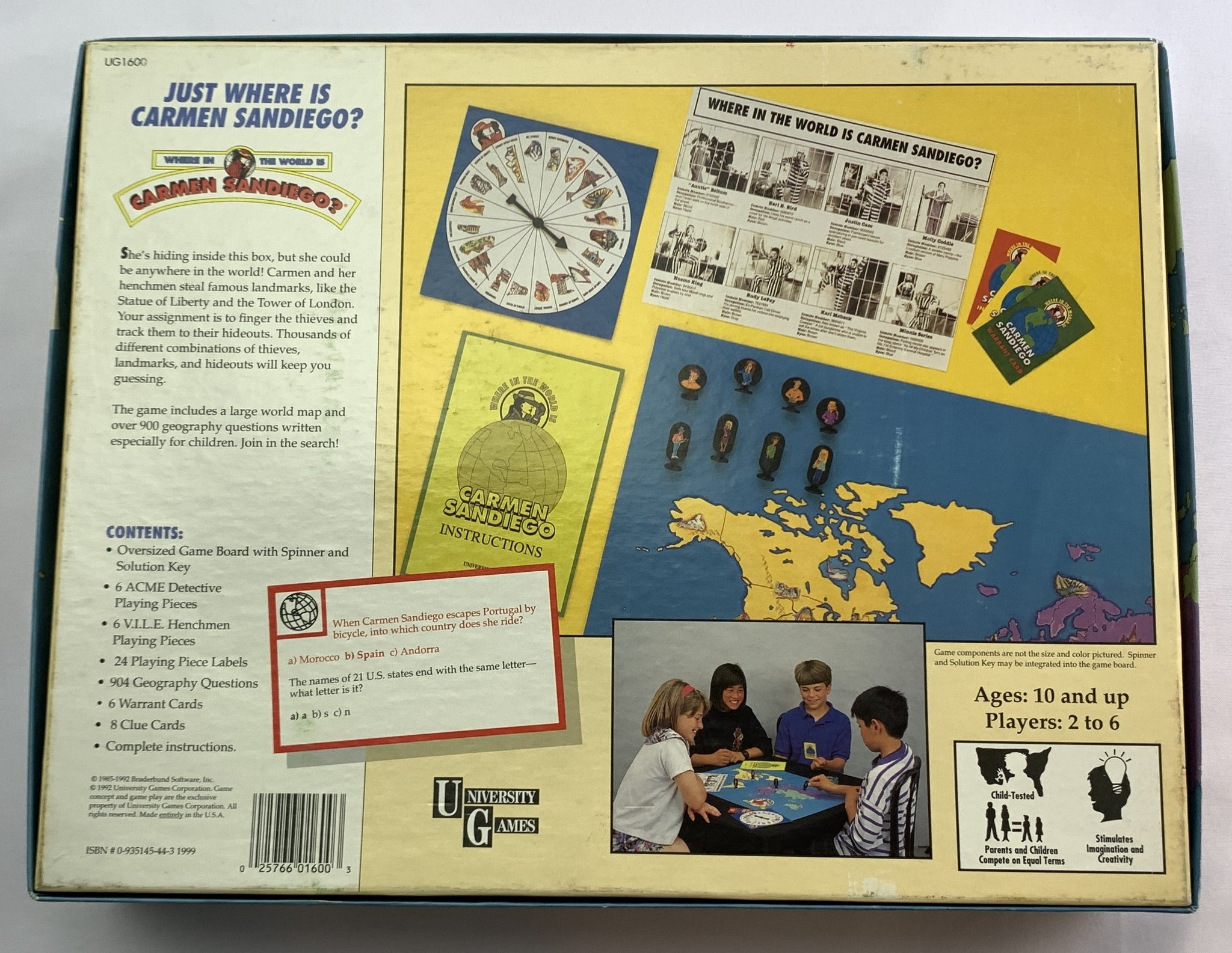 Where in the World is Carmen Sandiego? Board Game - 1992 - University ...