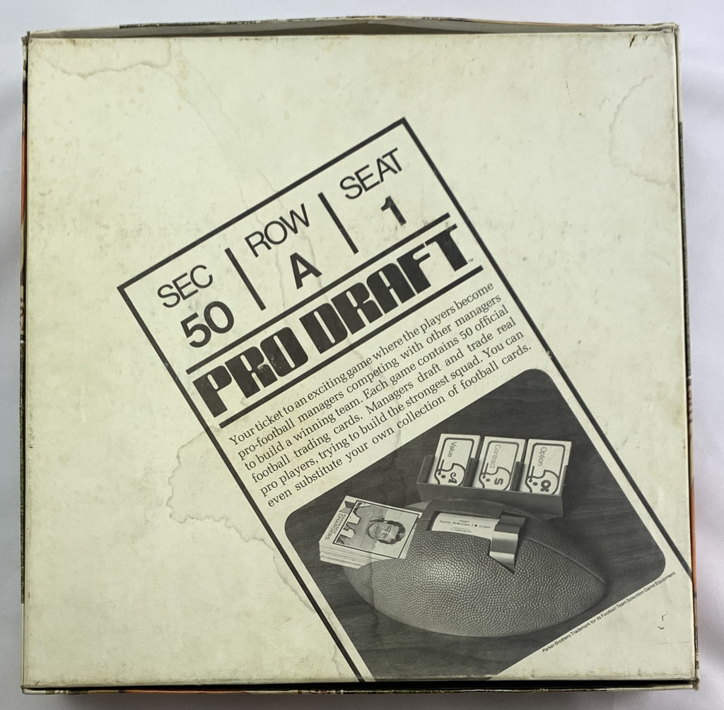Pro Draft Game - 1974 - Parker Brothers - Great Condition | Mandi's ...