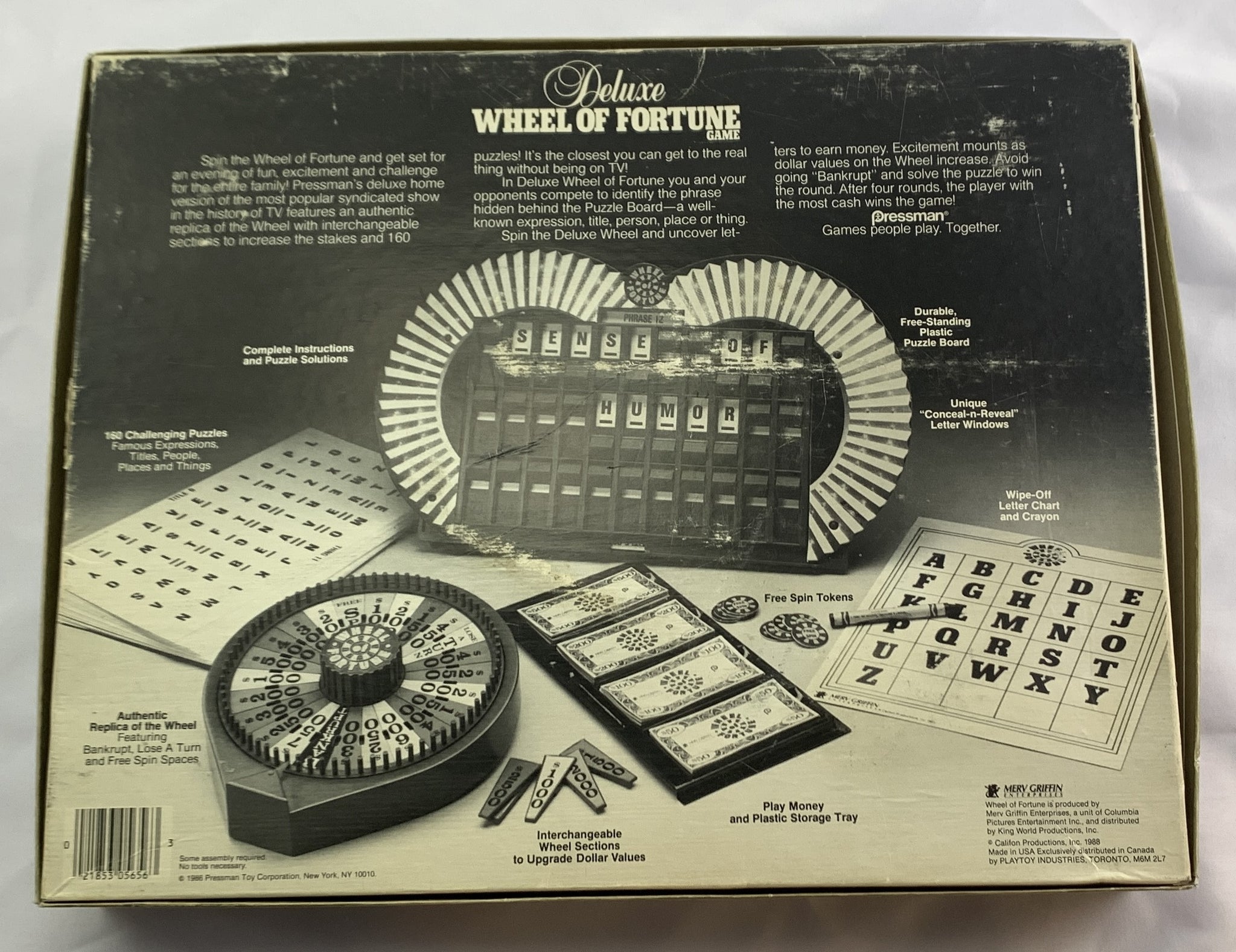 Deluxe Wheel of Fortune Game 2nd Edition - 1986 - Pressman - Great Con ...