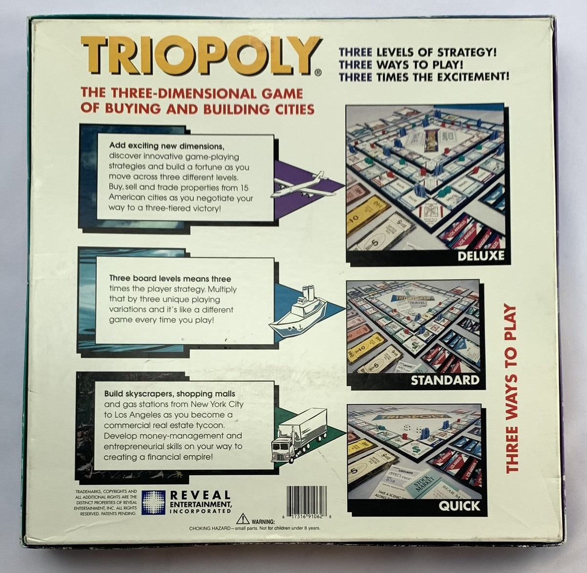 Triopoly Board Game - 1997 - Reveal Entertainment - New Old Stock ...