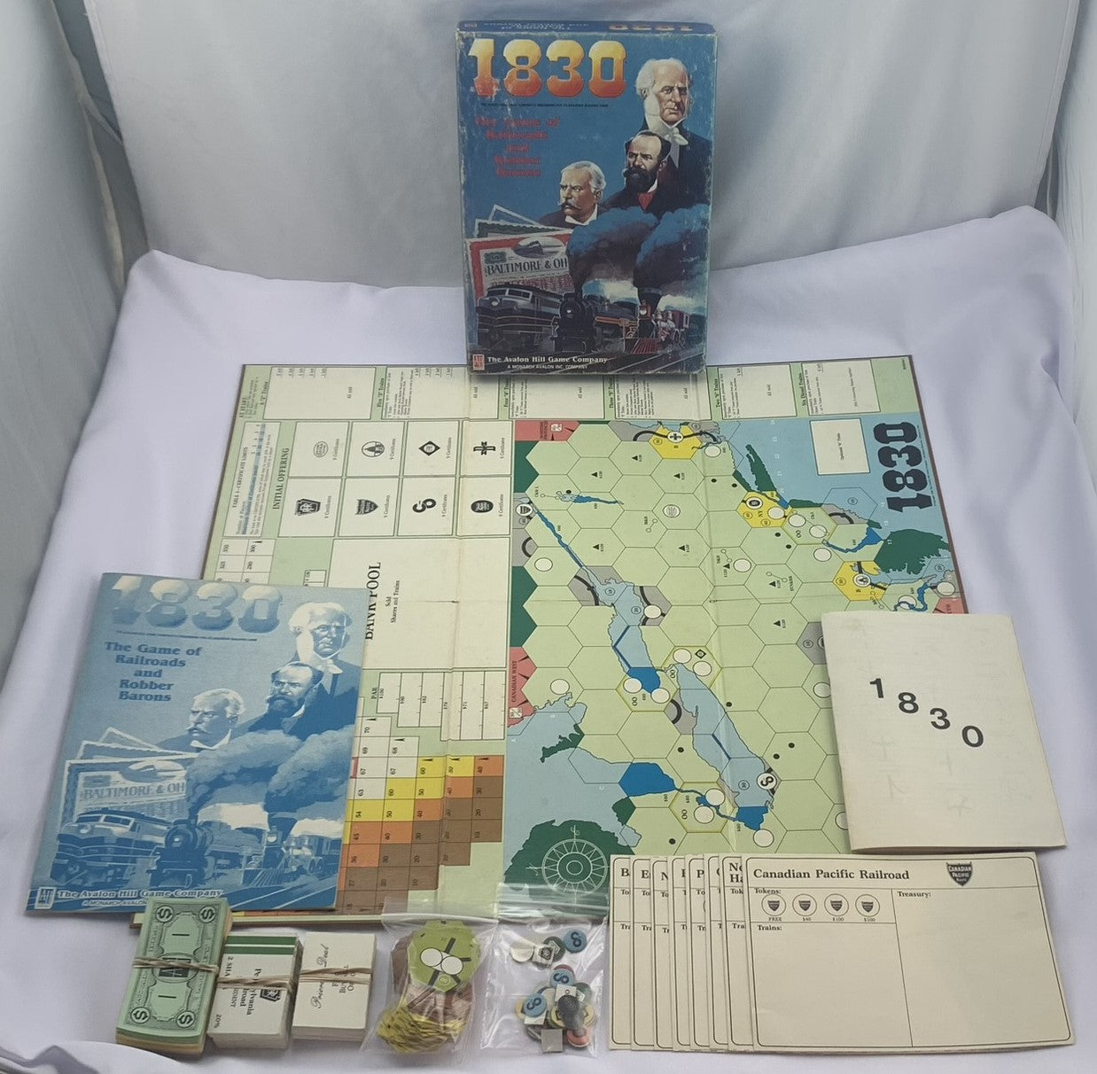 1830: Railways & Robber Barons Game - 1986 - Avalon Hill - Good Condit ...