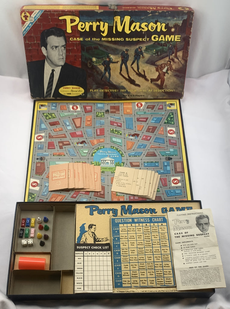 Perry Mason Game: Case of the Missing Suspect Game - 1959 - Transogram ...
