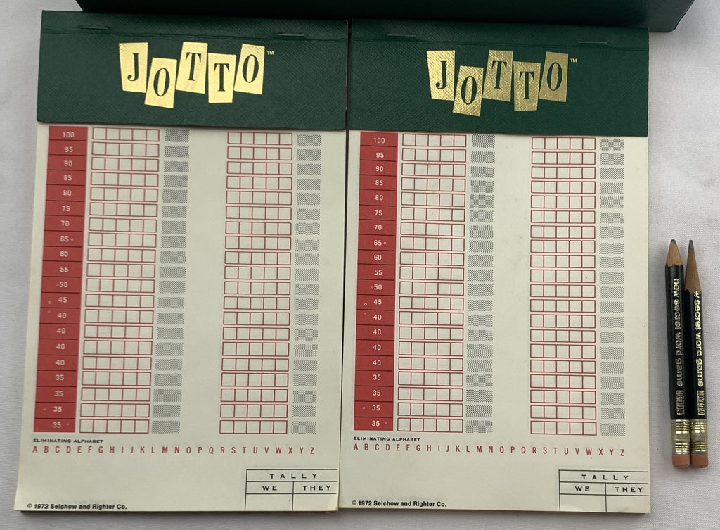 Jotto Secret Word Game - 1967 - Selchow & RIghter - Great Condition ...
