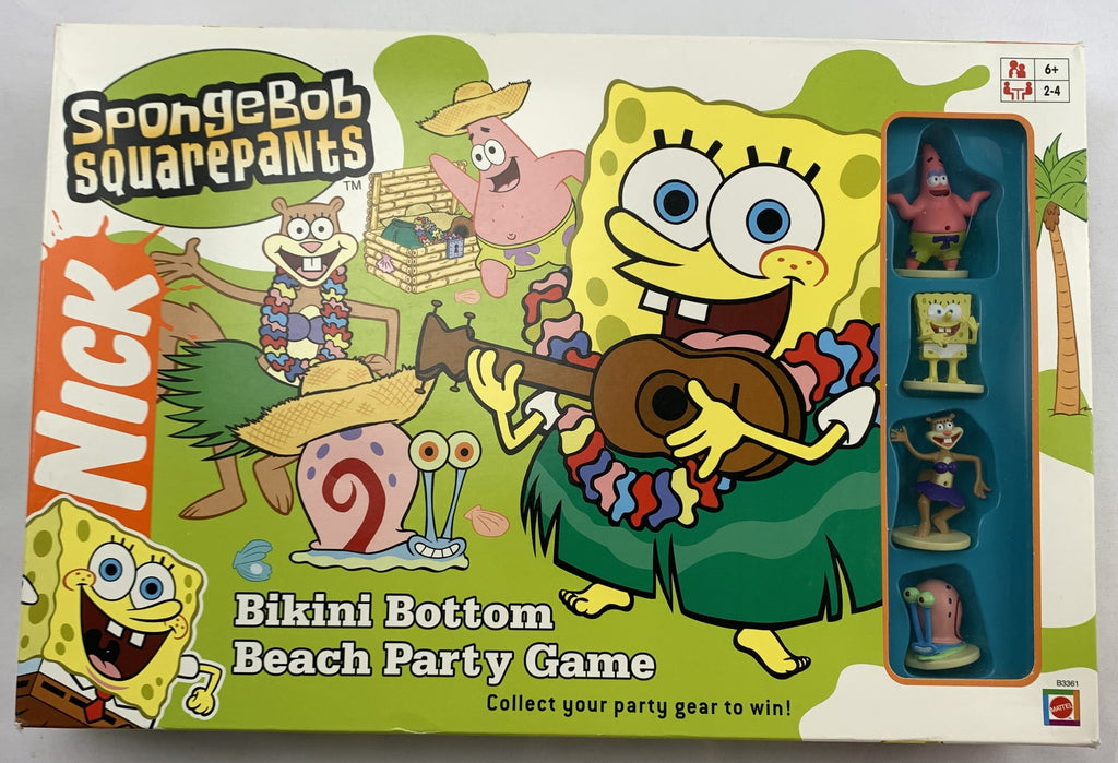 SpongeBob SquarePants Bikini Bottom Beach Party Game - 2004 - Mattel ...