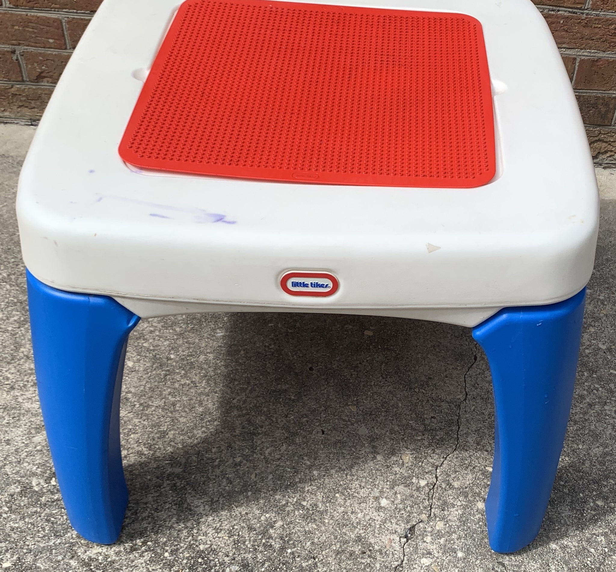 Vintage Little Tikes Table w/Drawers, Lego Top, 2 Chunky Chairs - Grea ...