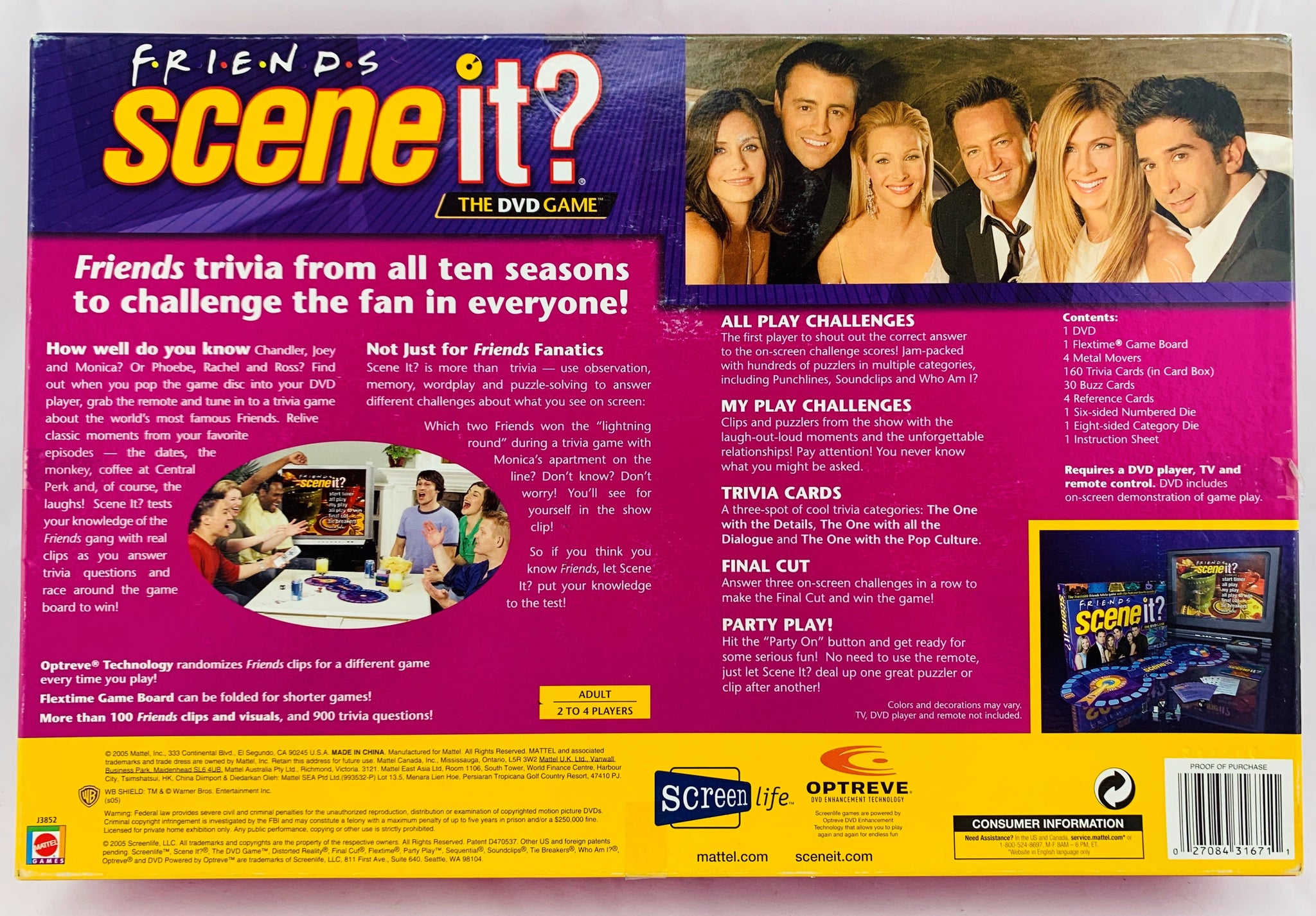 Friends Scene It Game - 2006 - Mattel - New | Mandi's Attic Toys