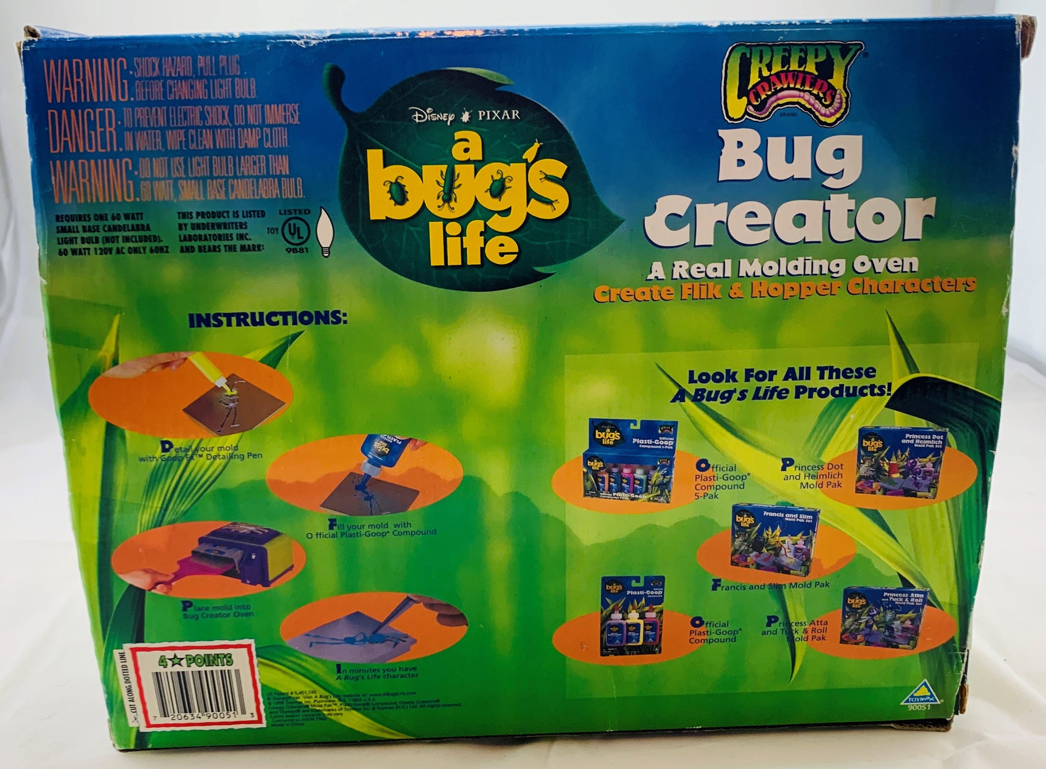 Creepy Crawlers A Bugs Life Molding Oven Kit Goop Working Good Conditi ...