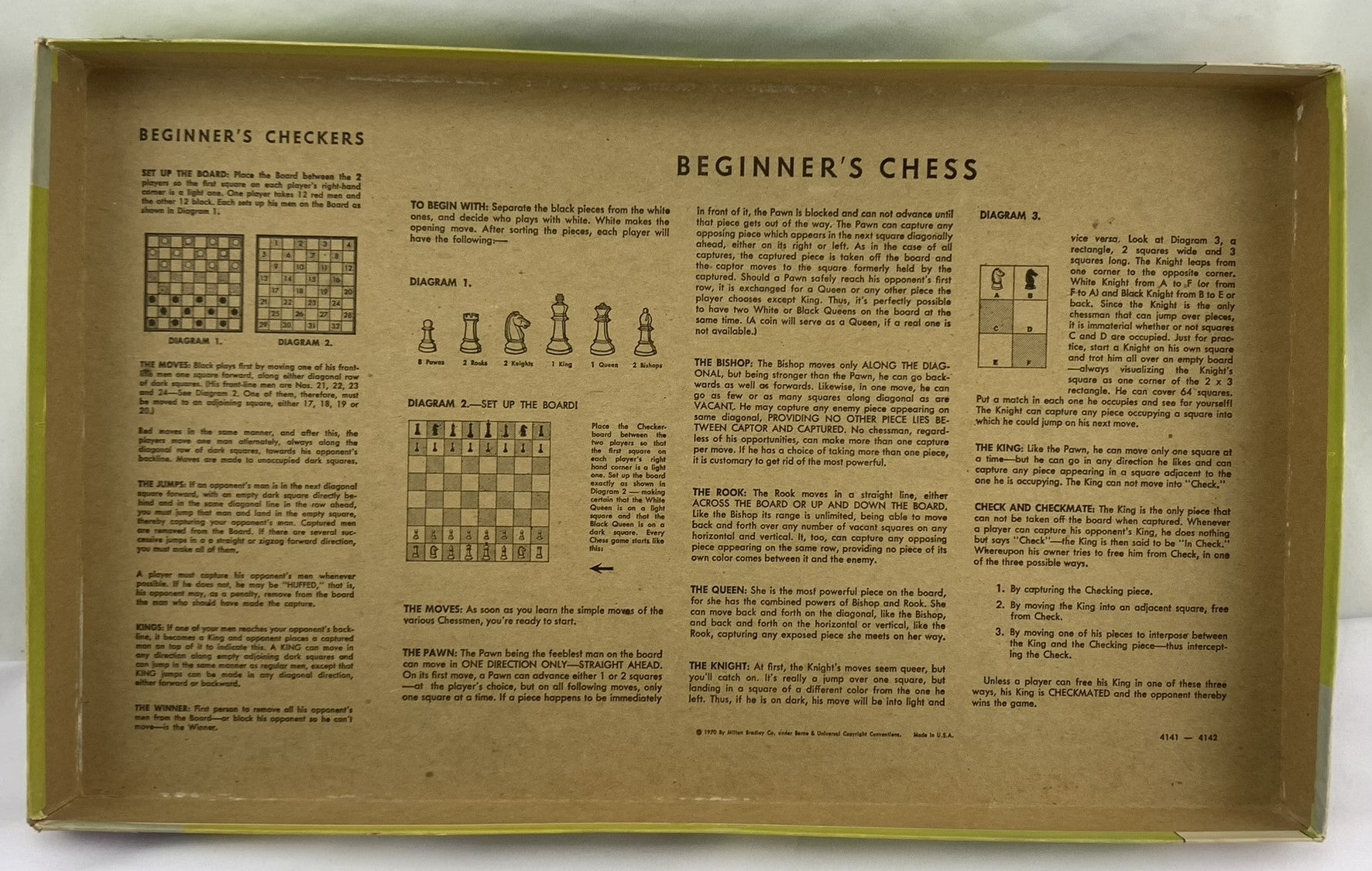 Backgammon, Checkers, & Acey Ducey - 1970 - Milton Bradley - Very Good ...