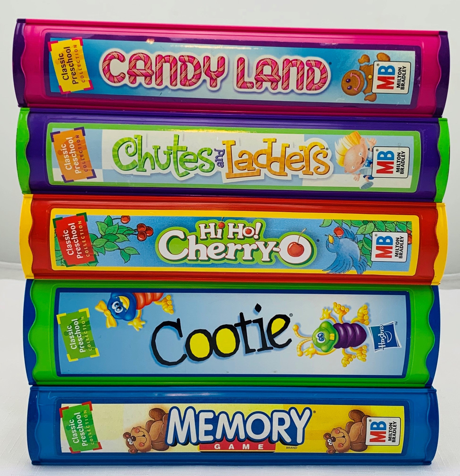 5 Childrens Bookshelf Games Candy Land, Chutes and Ladders, Memory, Hi ...