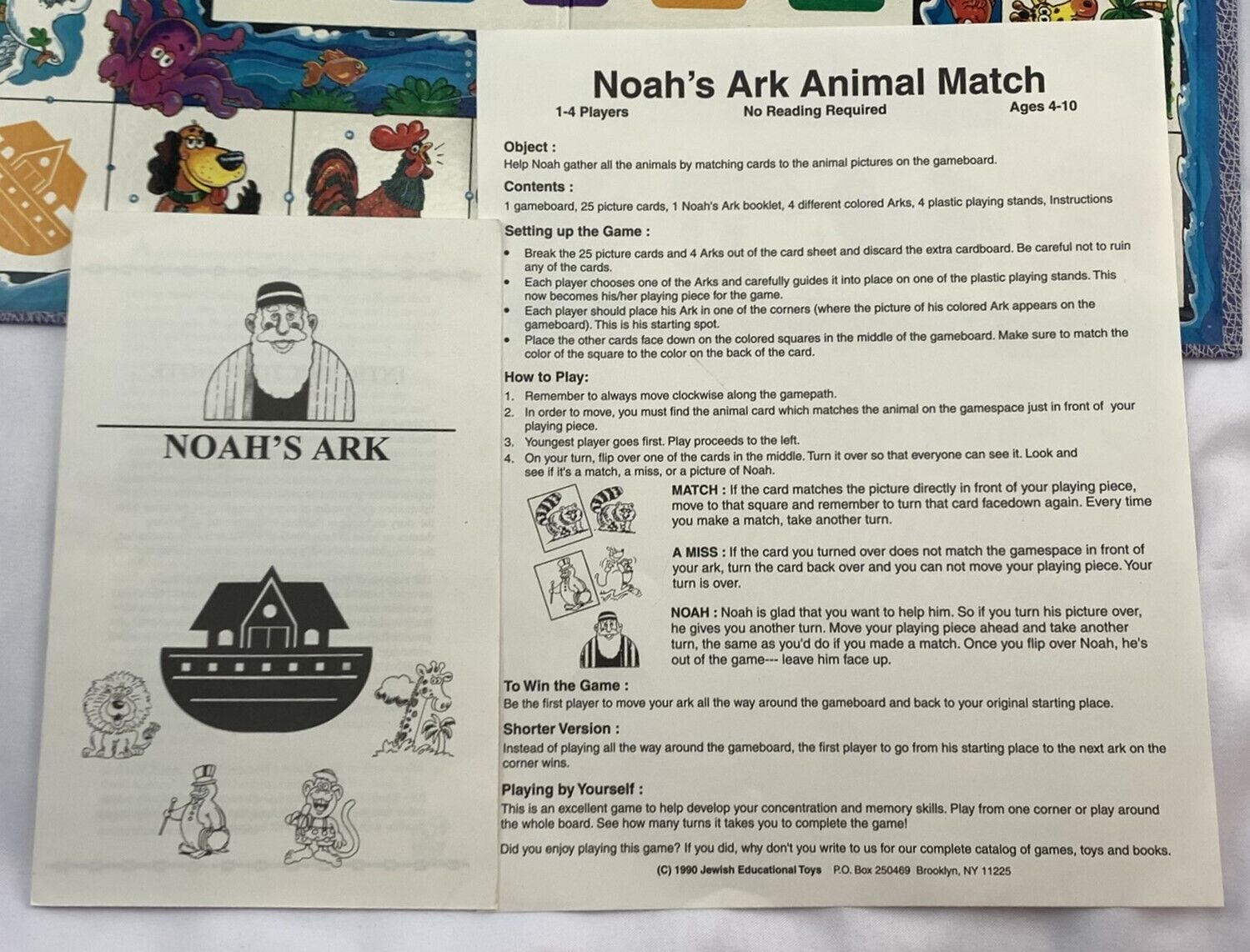 Noah's Ark Animal Match Game - 1990 - Great Condition | Mandi's Attic Toys