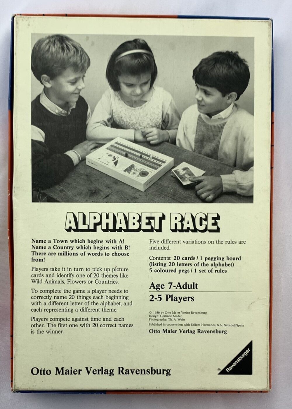 Alphabet Race Game - 1986 - Ravensburger - Great Condition | Mandi's ...